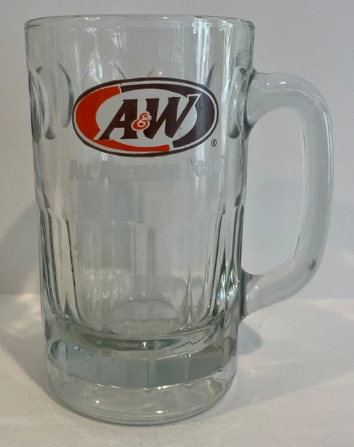 VINTAGE RARE A&W AW Root Beer All American Food Authentic 6" Glass Mug ...