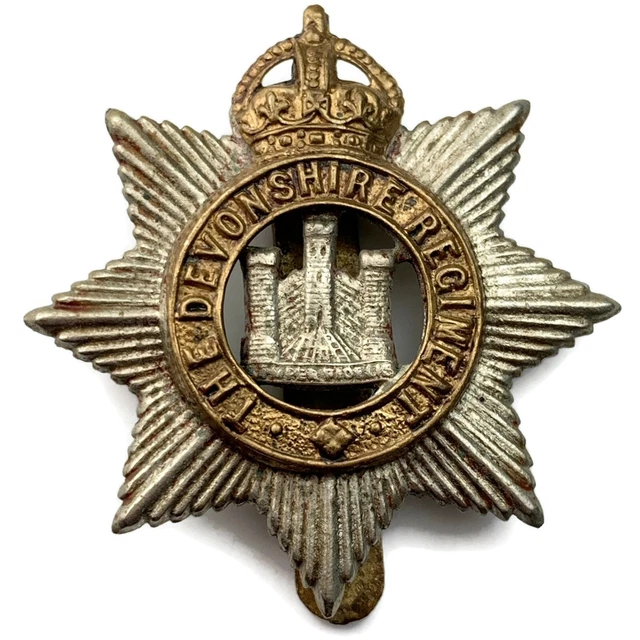 ORIGINAL WW2 DEVONSHIRE Regiment (Devon) Cap Badge £13.99 - PicClick UK