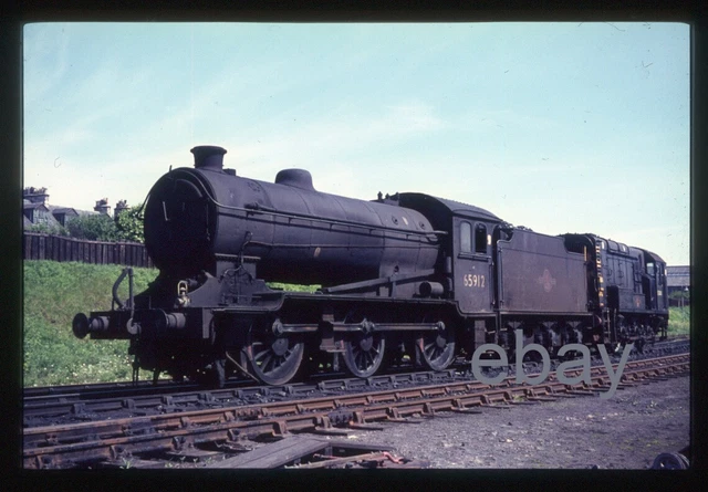 ORIGINAL 35MM SLIDE-EX LNER 65912 & 08 on shed at 62C Dunfermline ...