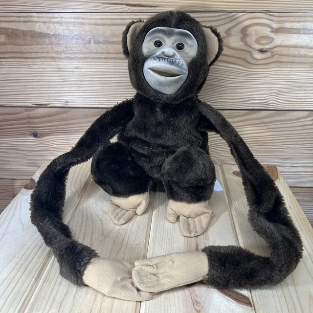 VINTAGE 1983 CHILD'S Play Chimp Monkey Hand Puppet Flocked Face Long ...