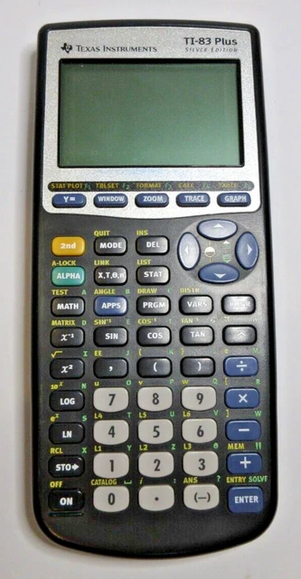 TEXAS INSTRUMENTS TI-83 Plus Silver Edition Graphing Calculator w ... TEXAS INSTRUMENTS TI-83 Plus Silver Edition Graphing Calculator w ...