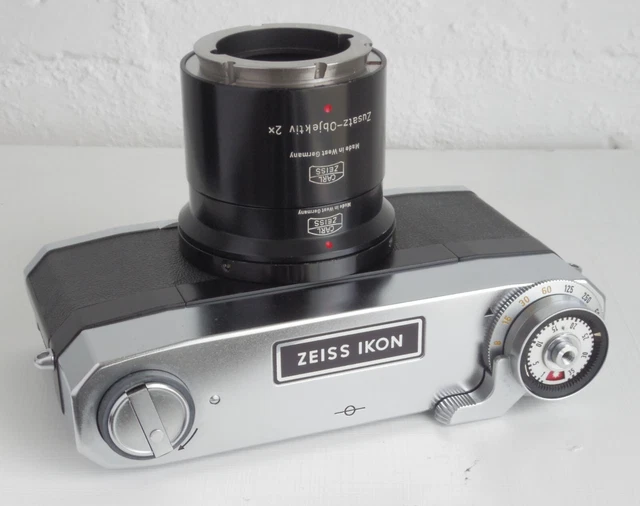 ZEISS IKON CONTAREX 35mm Microscope Camera & 2X Lens German Made ...