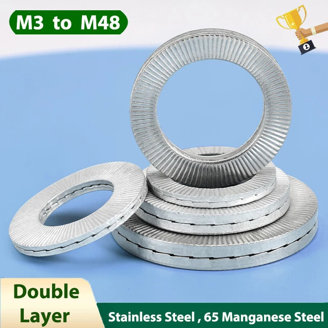 DIN25201 LOCK WASHERS Wedge Locking Washer Type Serrated Disc Gasket M3 ...