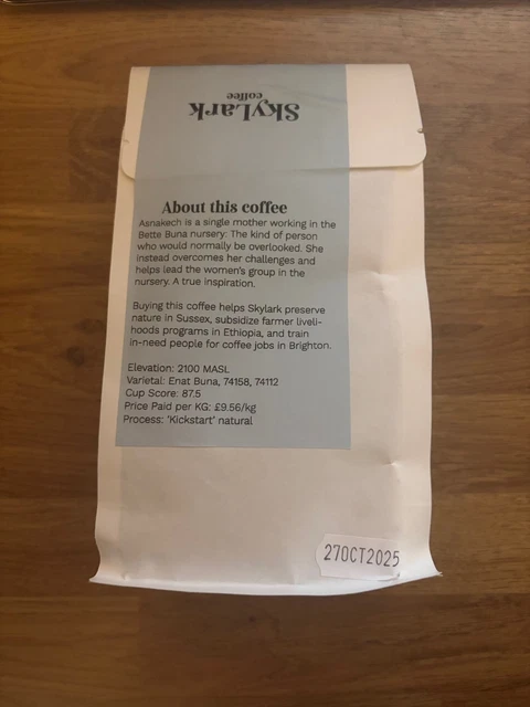 SKYLARK COFFEE ETHIOPIA Asnakech Kickstart Natural – Peach & Raspberry ...