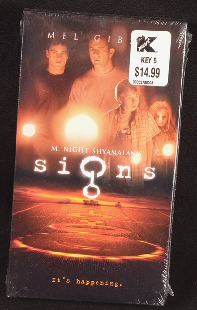 SIGNS VHS TAPE 2003 Touchstone Watermark Sealed New Mel Gibson Sci-Fi ...