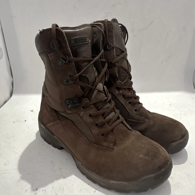 BRITISH ARMY MILITARY MOD YDS Brown Falcon Desert Combat Patrol Boots ...