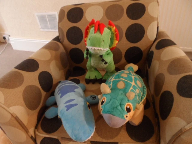 JURASSIC WORLD CAMP Cretaceous Bumpy Mosasaurus & Dilophosaurus Soft ...