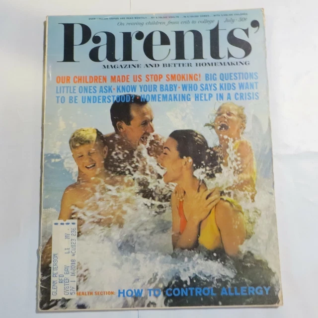 MAGAZINE VINTAGE PARENTS juillet 1964 meilleure allergie au tabagisme ...