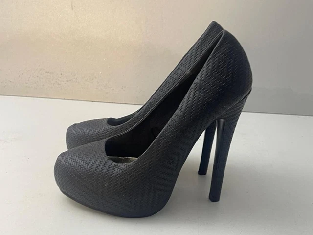 ATMOSPHERE LADIES BLACK Slip on High Heels Platform Court Shoes UK 5 EU ...