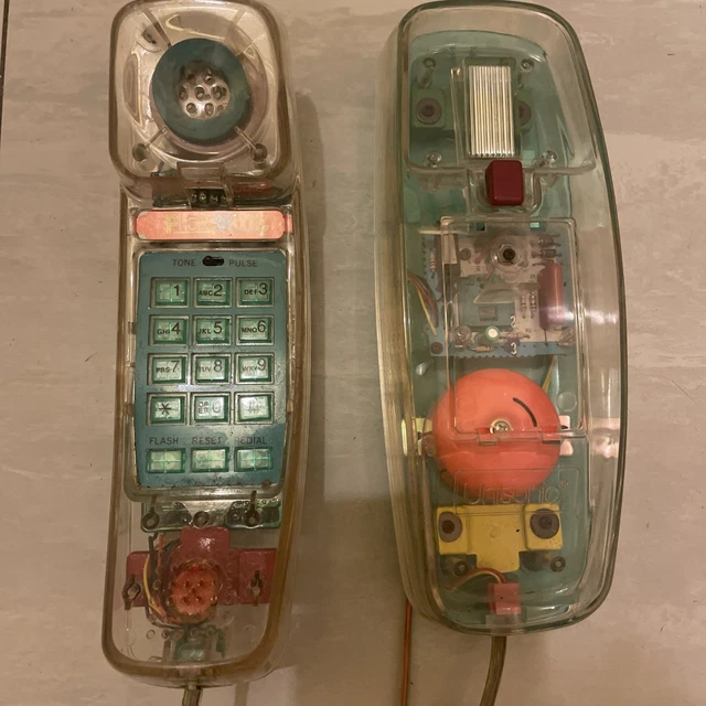 VINTAGE 1980S UNISONIC Clear Plastic Telephone Model 6900 £89.10 ...
