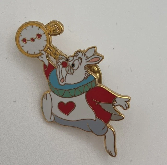 VINTAGE DISNEY'S ALICE in Wonderland White Rabbit Pin Running With ...