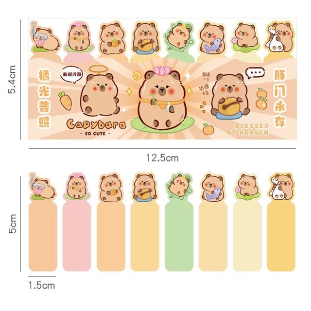 Book Annotations Capybara Index Sticky Cute Cartoon Calendar Marking Labels 5 39 Picclick Au
