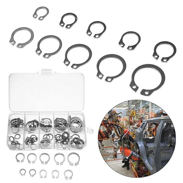 EXTERNAL/INTERNAL LOCK SNAP Ring Collar Washer Circlip Set E-type Cir ...