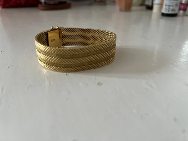 BEAUTIFUL 18 CT gold mesh bracelet £5,086.68 - PicClick UK