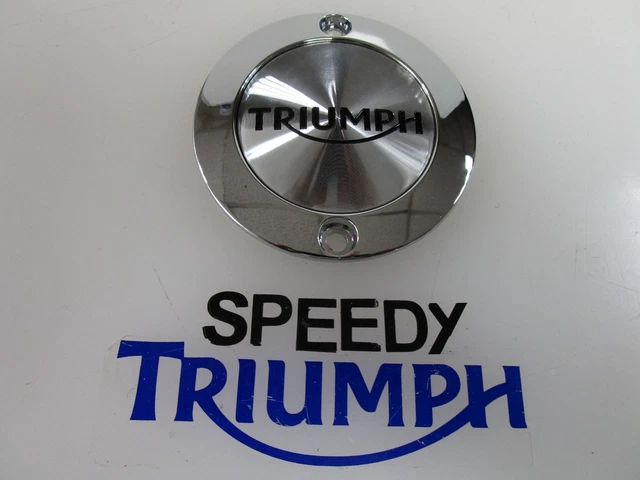 TRIUMPH BONNEVILLE T120 T100 Clutch Cover Badge Chrome T1261989 £29.99 ...