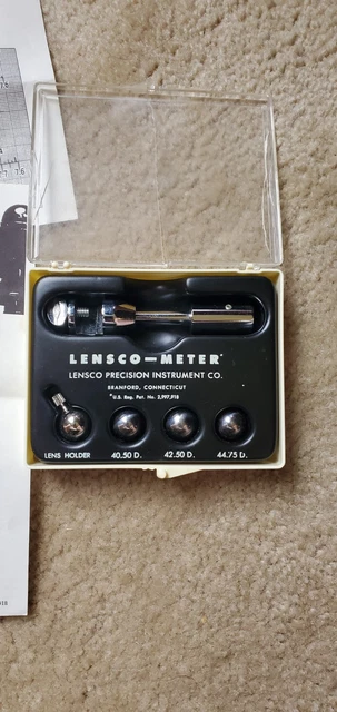 LENSCO METER LENSCO Precision Instrument Co Set Lens Holder $106.02 ...