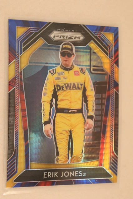 2020 PRIZM NASCAR Racing bleu & rouge hyper parallèle Eric Jones EUR 3 ...