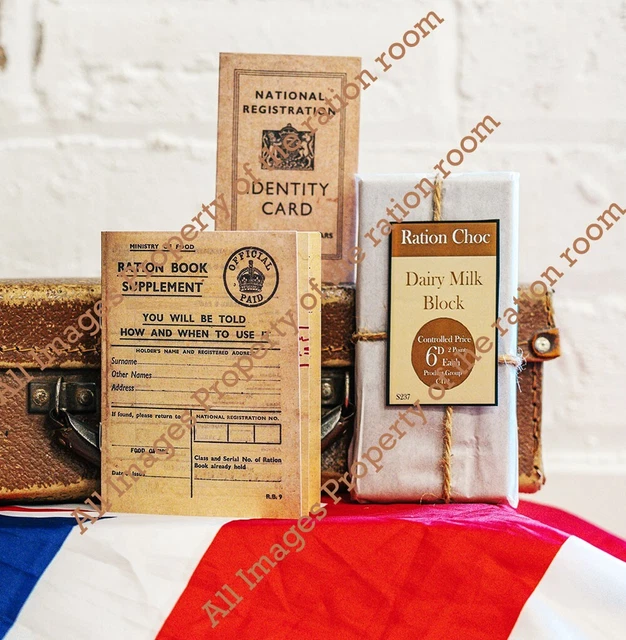 1940S WW2-WARTIME MEMORY-CHOCOLATE-RATION Book-ID Card Great Gift or ...