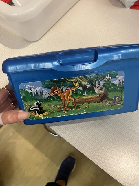 VINTAGE DISNEY PURPLE Bambi Huggies Baby Wipes Container Empty $5.00 ...