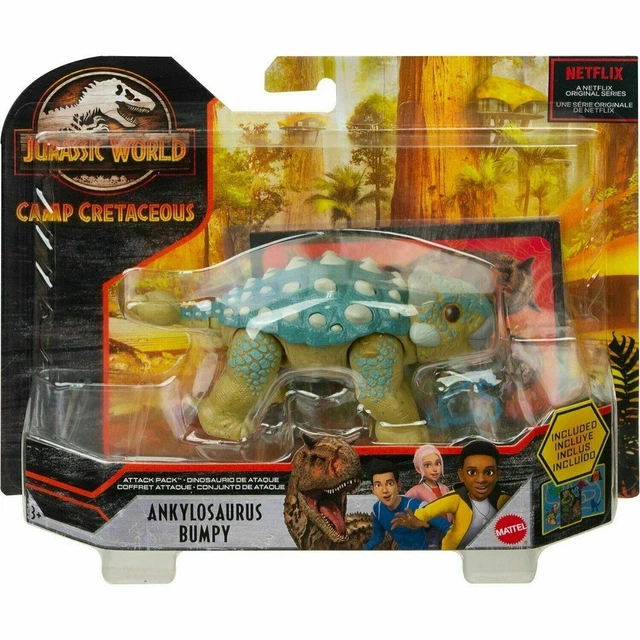 JURASSIC WORLD Anklyosaurus Bumpy Camp Cretaceous Attack Pack Action ...