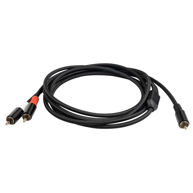 Y ADAPTER CABLE Subwoofer Y Cable 1X to 2X RAC Audio Cable 1 to 2 8096 ...