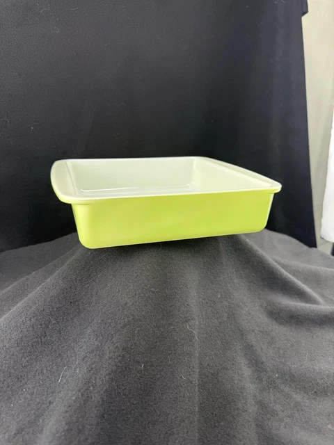 VINTAGE PYREX LIME Green 8"x8" Square Casserole Dish #222 D-32 Milk ...