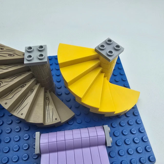 LEGO STAIRS BROWN blue Round Castle House Staircase Joblot X6 Sets ...