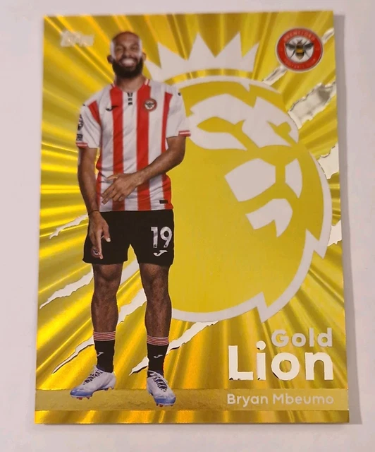 BRYAN MBEUMO GOLD Lion Topps Premier League 2025/2026 25/26 Brentford ...