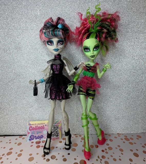 MONSTER HIGH ZOMBIE Shake Venus Mcflytrap & Rochelle Goyle W Wings Hair ...