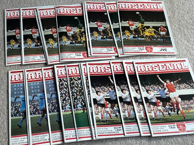 ARSENAL FC FULL Set 1981-1982 Home Game Programmes, League & Cups all ...