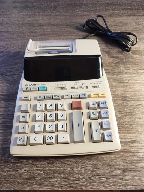 SHARP CALCULATOR ADDING Machine EL-1801V 12 Digit Printing Electronic ...