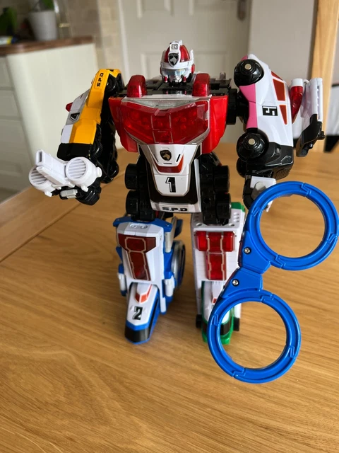 POWER RANGERS SPD Megazord 5 vehicles to one Robot Working LEDs ...