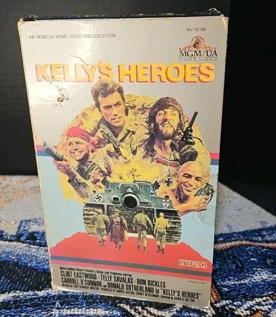 KELLYS HEROES (VHS) Used Big Box OOP Rare Clint Eastwood Drama Free USA ...