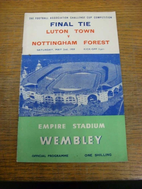 02/05/1959 FA CUP Final: Luton Town v Nottingham Forest [At Wembley ...