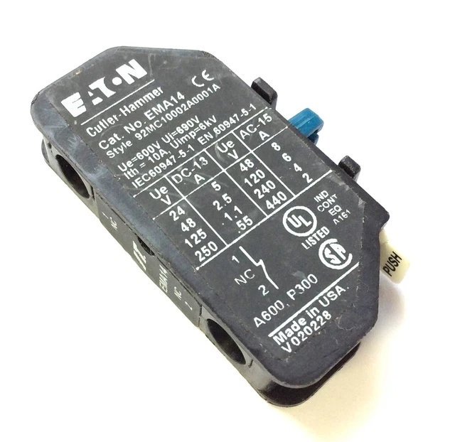 EATON CUTLER HAMMER EMA14 Blocco Contatto Ausiliario, Normalmente ...