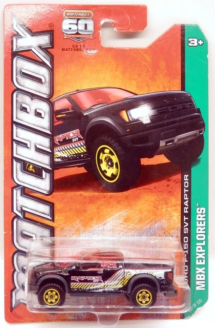 MATCHBOX '10 FORD F-150 Raptor Pickup Truck Black ('10-'14 Body) 1/64 ...