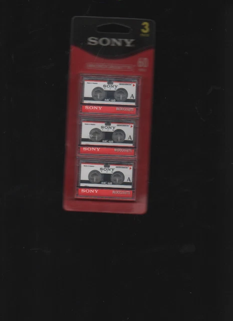 LOT DE 3 cassettes audio sony 3MC-60 B. NEUVES SOUS BLISTER EUR 14,99 ...