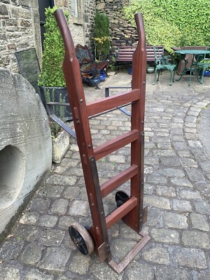 ANTIQUE HAND TROLLEY—SACK Truck—Porters Trolley £225.00 - PicClick UK