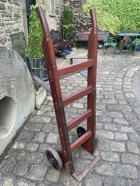 ANTIQUE HAND TROLLEY—SACK Truck—Porters Trolley £160.00 - PicClick UK
