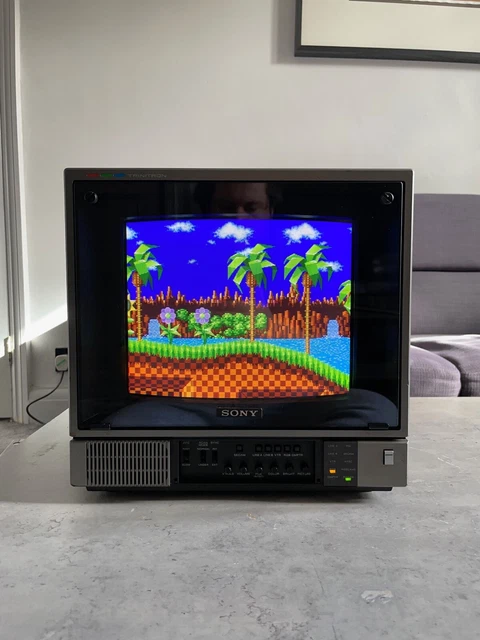 SONY TRINITRON PVM-1371QM 13" Retro Gaming RGB Colour CRT TV Monitor £ ...