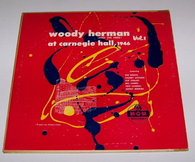 WOODY HERMAN LP At Carnegie Hall Vol.1 1952 MGM E-158 Jazz Herd RED ...
