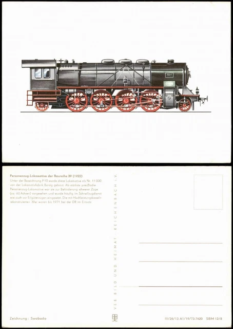 MOTIF AK STEAM locomotive passenger train locomotive series 39 (1922 ...