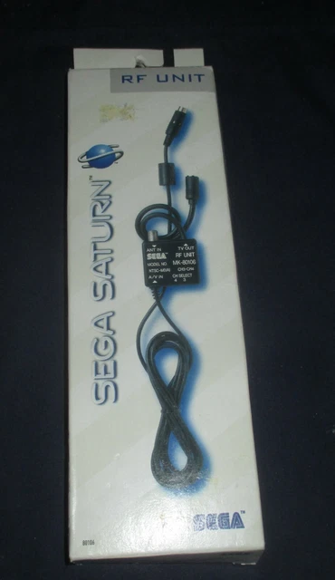 RARE! BRAND NEW Official Sega Saturn RF Unit Cable Cord in Original Box ...