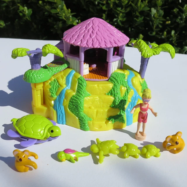 MINI POLLY POCKET Tropical Pets 💯% complete 💕 Turtles Koalas Bluebird ...