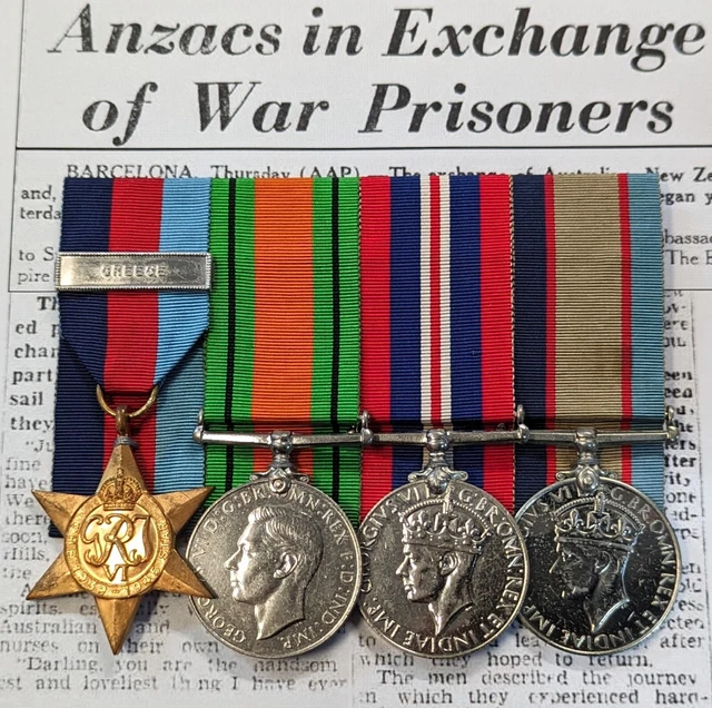WW2 AUSTRALIAN POW Greece medals Westwater 2/5th General Hospital ...