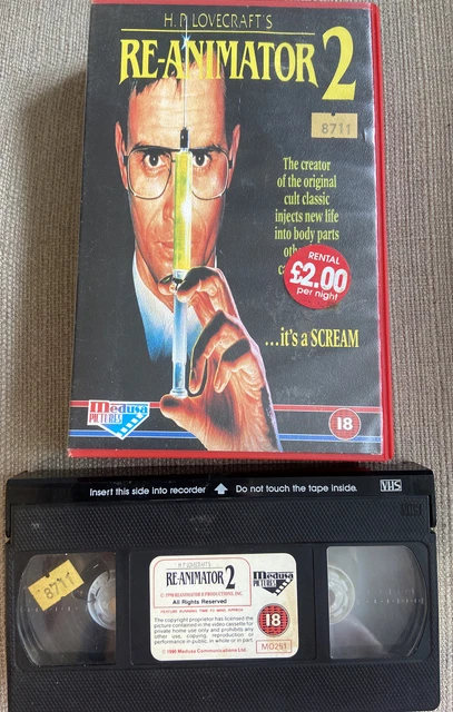 H. P LOVECRAFT’S RE ANIMATOR 2 Big Box Ex Rental VHS Video 1990 Medusa ...