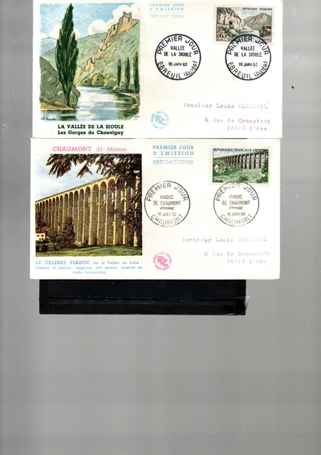 LOT DE 2 Enveloppes 1Er Jour France 1960 EUR 1,90 - PicClick FR