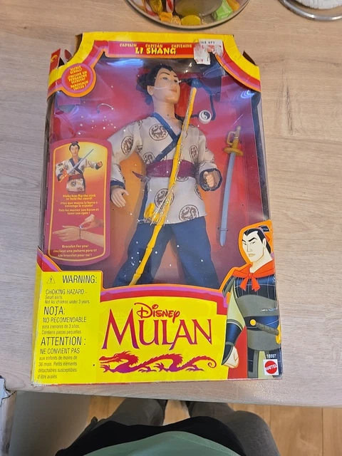 DISNEY MULAN CAPTAIN Li Shang Doll Figure 11" vintage 1997 Mattel £15. ...