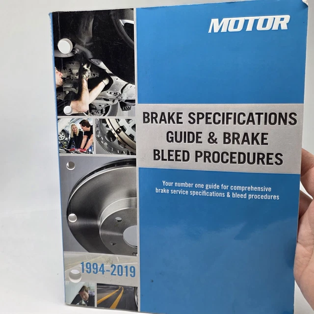 BRAKE SPECIFICATION GUIDE And Bleed Procedures - Motor $36.26 - PicClick CA