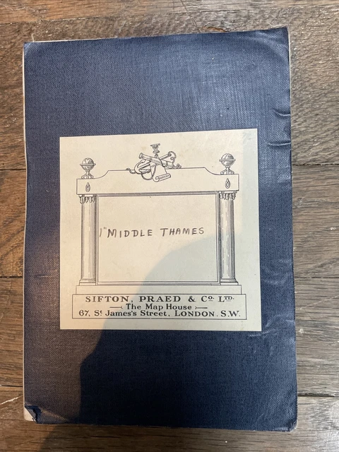 VINTAGE 1926 1 inch OS Tourist Map, Sifton Praed & Co, Middle Thames £6 ...